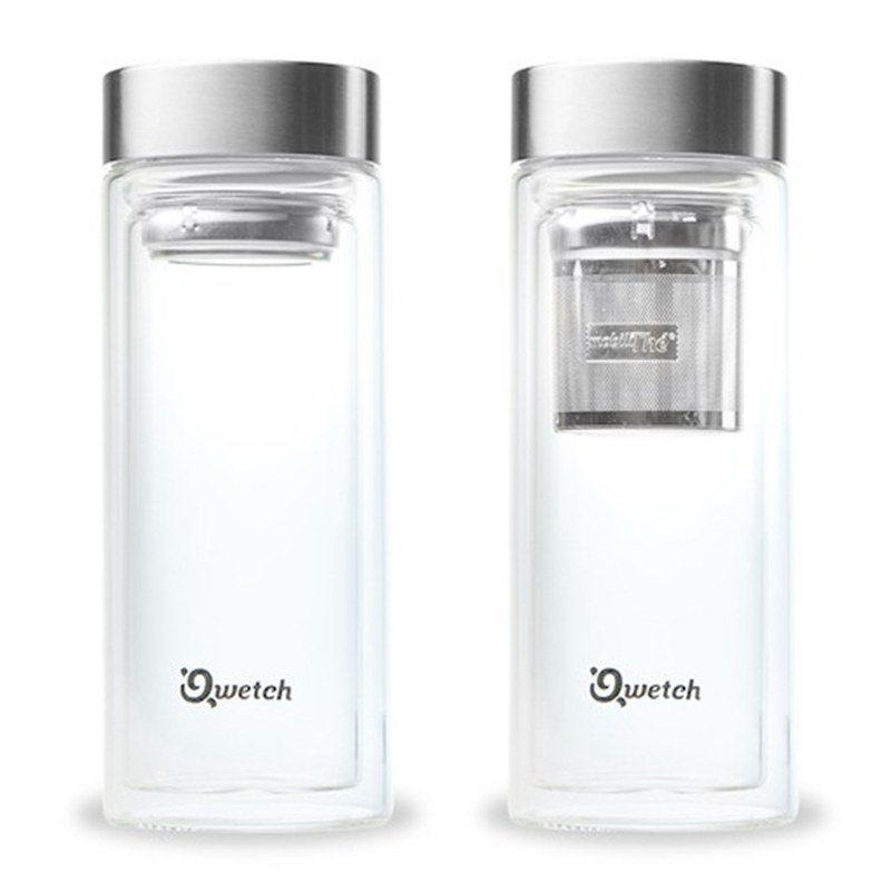 Glazen Thermosfles met Fruit- en Theefilter 320 ml Qwetch